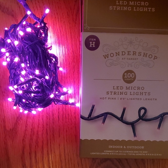 Wondershop | Holiday | Wondershop Hot Pink Led String Lights | Poshmark